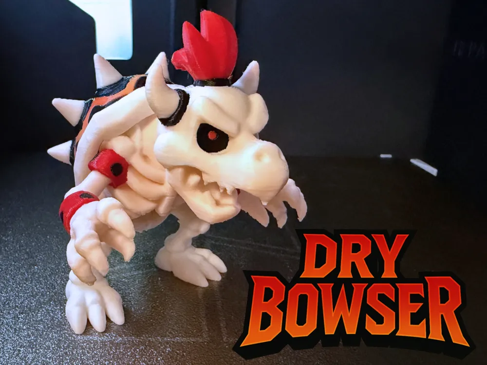Dry Bowser – Bone King Statue - Free 3D Print Model - MakerWorld