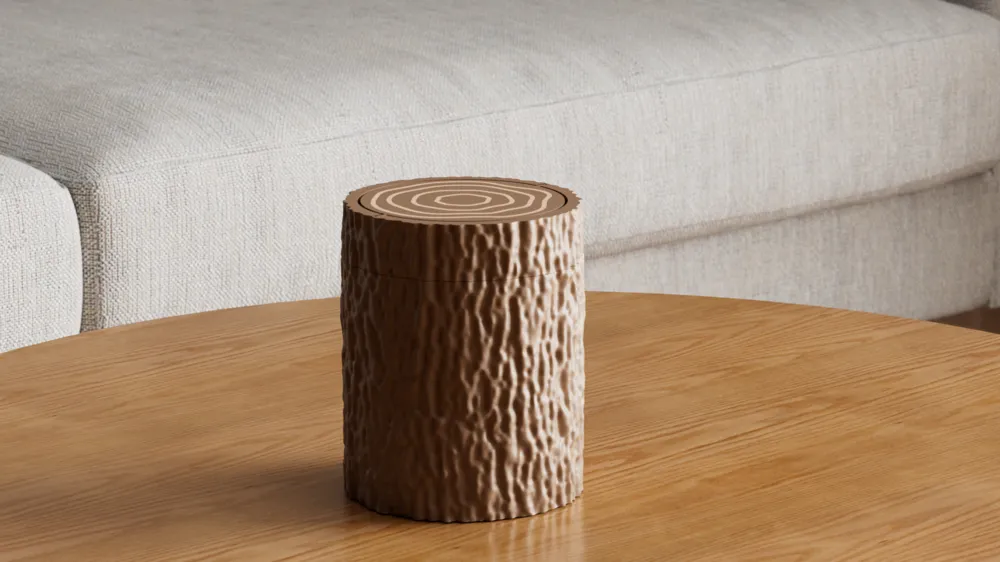 Tree stump trash can by Chua MakerWorld: Download Free 3D Models