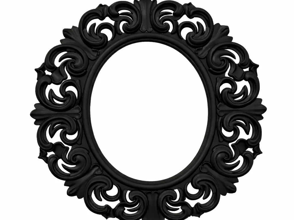 Oval Ornate Baroque Picture Frame Model 2 - Free 3D Print Model ...