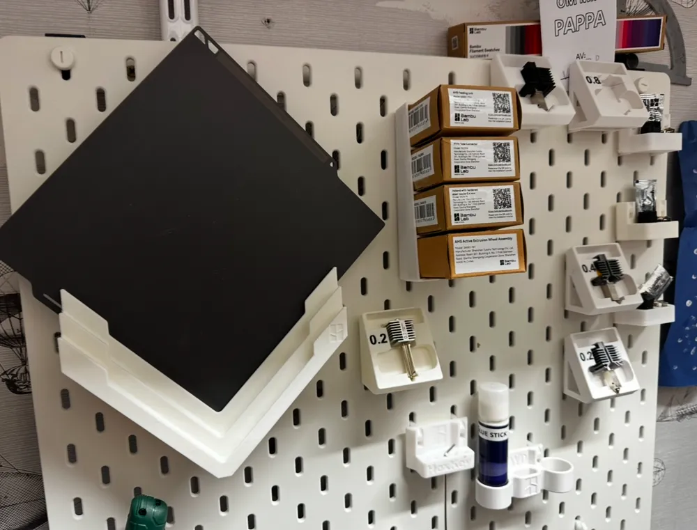 Build plate holder, A1 mini, for IKEA "skådis" - Free 3D Print Model ...