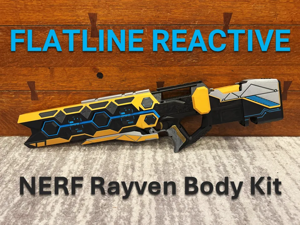 Flatline Reactive - NERF Rayven Body Kit - Free 3D Print Model - MakerWorld