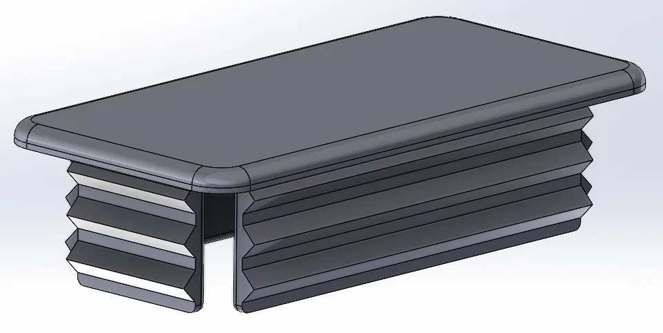 Box Tubing End Cap - 3x1.5x0.125 by Pattieboy - MakerWorld