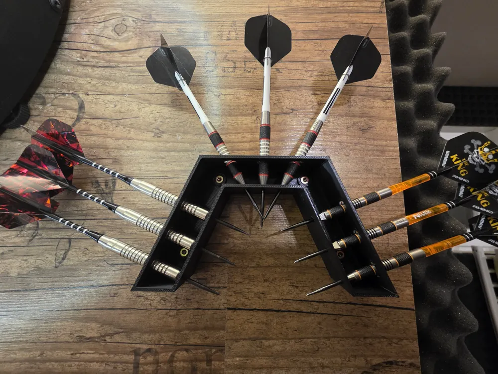 dart holder wall mount for 9 darts - Free 3D Print Model - MakerWorld