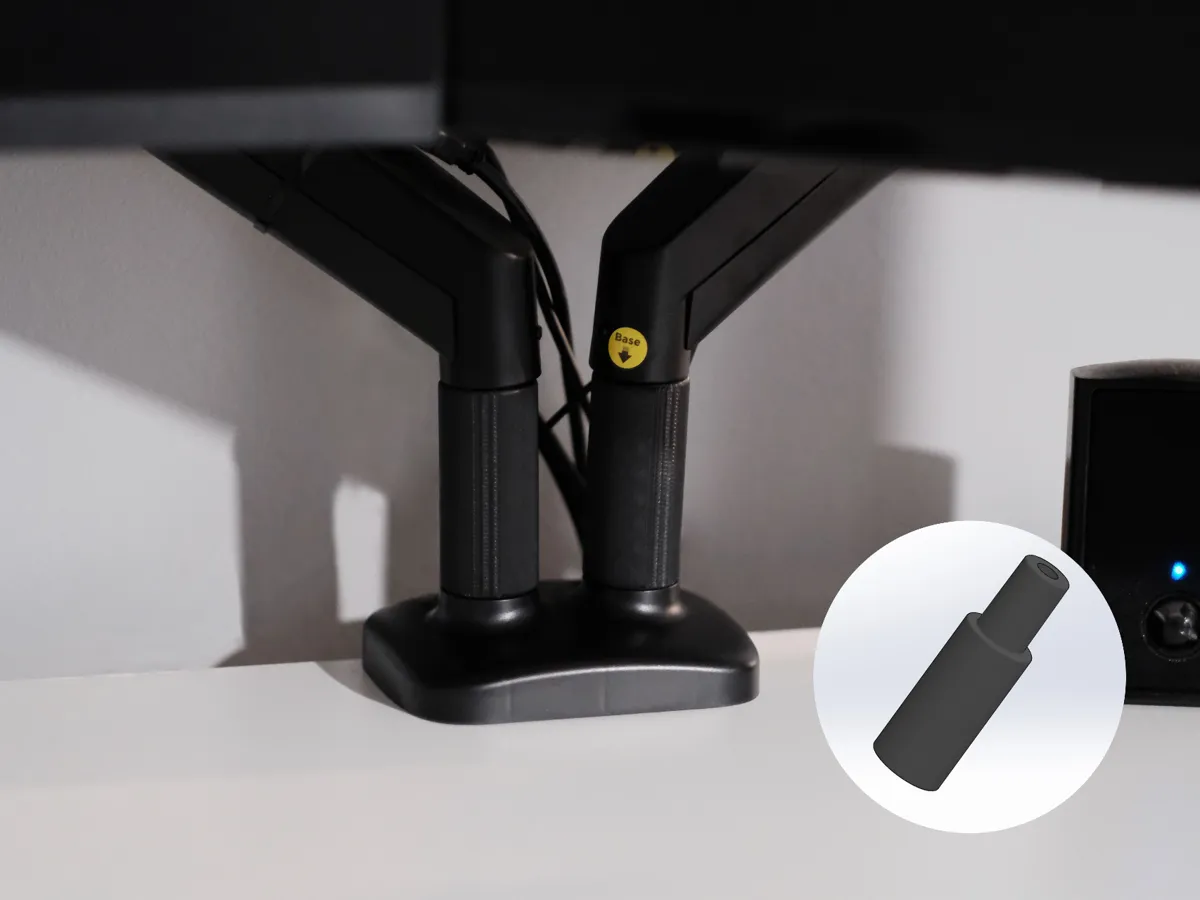 Dual Monitor Riser, Lift for Adjustable Arms - Free 3D Print Model ...