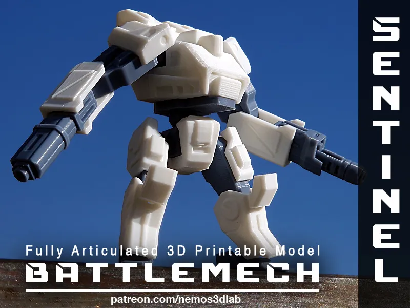 BattleMech - Sentinel - Free 3D Print Model - MakerWorld
