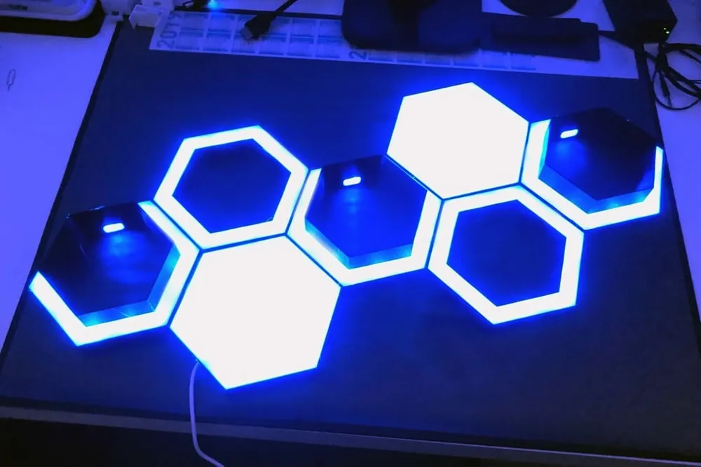 LED Hexagon Panels and Shelfs by FunkyArt MakerWorld: Download Free 3D Models