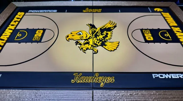 Iowa Hawkeyes Basketball Court by Wasko MakerWorld: Download Free 3D Models