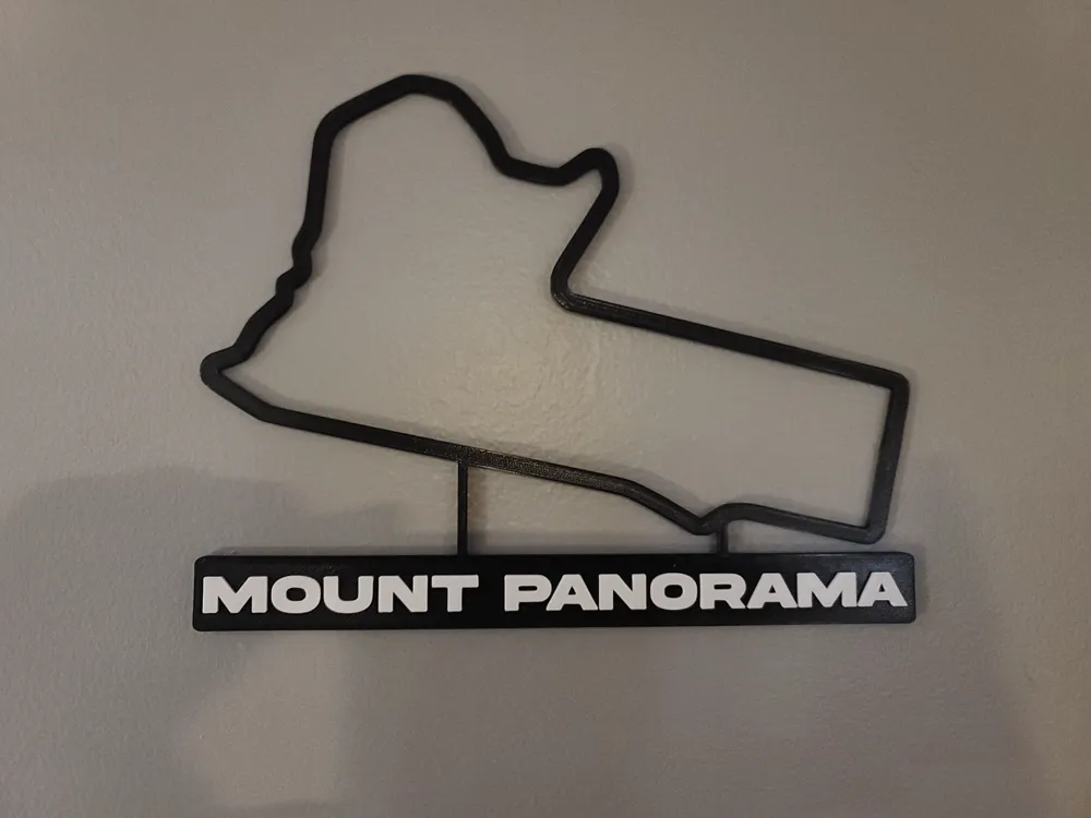Mount Panorama Track Map with Nameplate Wall Art by dakjones82 - MakerWorld