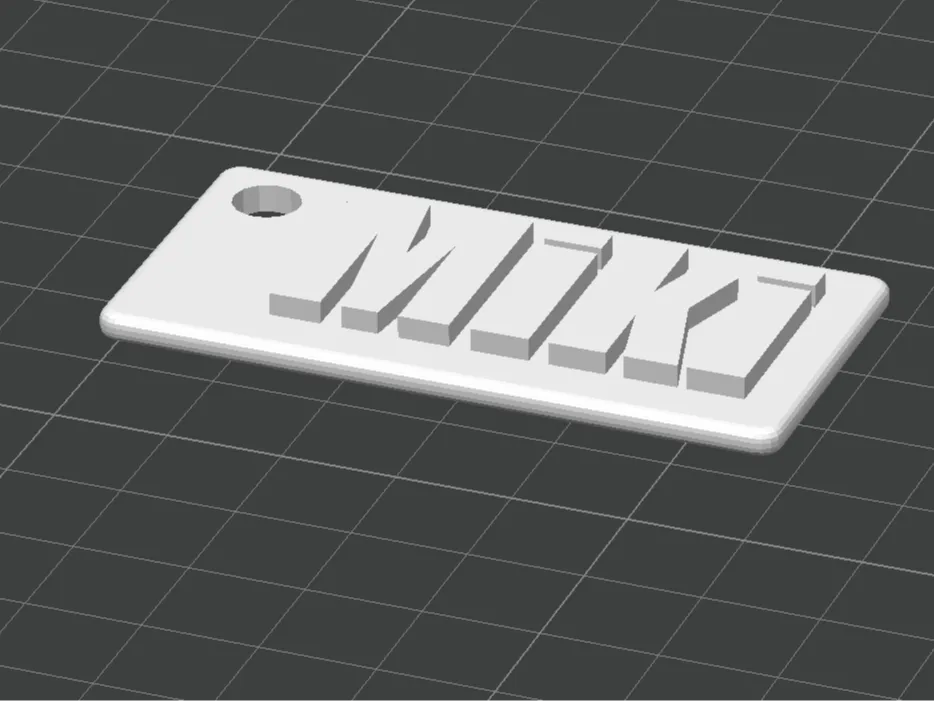Keychain with the name "Miki" - Free 3D Print Model - MakerWorld