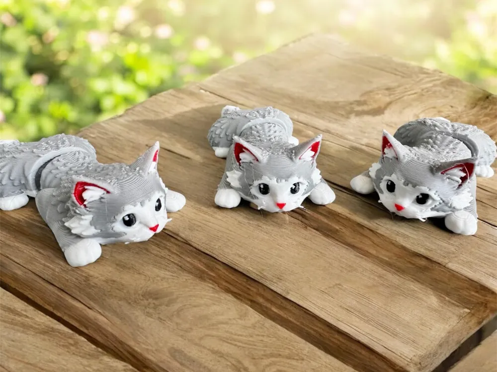 Mini Flexi Kitty - Free 3D Print Model - MakerWorld