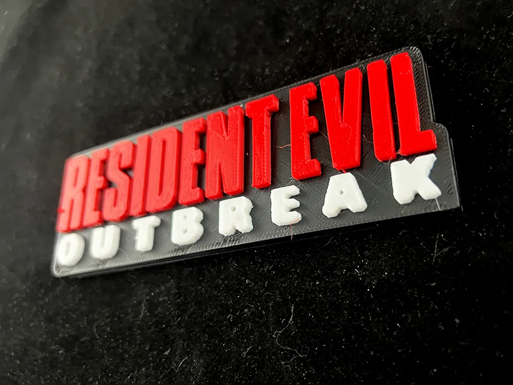 Gaming Logos - Resident Evil Outbreak - Free 3D Print Model - MakerWorld