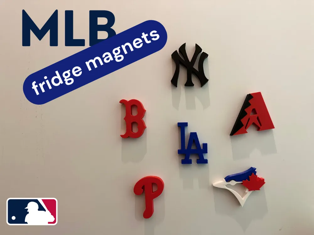 All MLB teams fridge magnets by AVT design MakerWorld: Download Free 3D ...