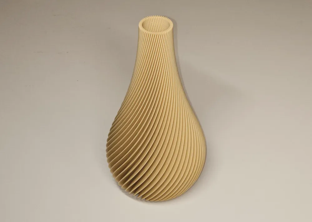 Spiral Wave Vase Slim by kingkokos - MakerWorld