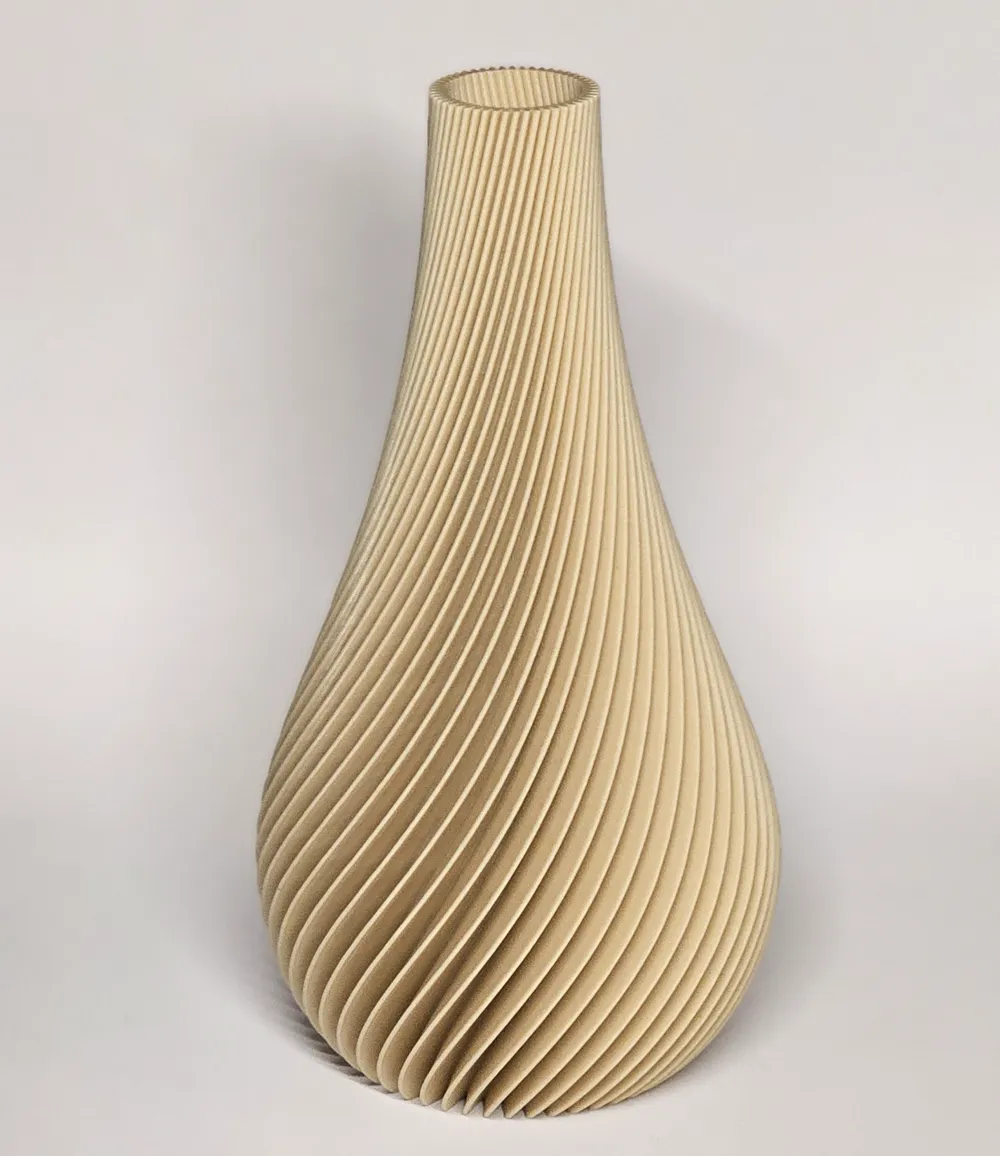 Spiral Wave Vase Slim by kingkokos - MakerWorld