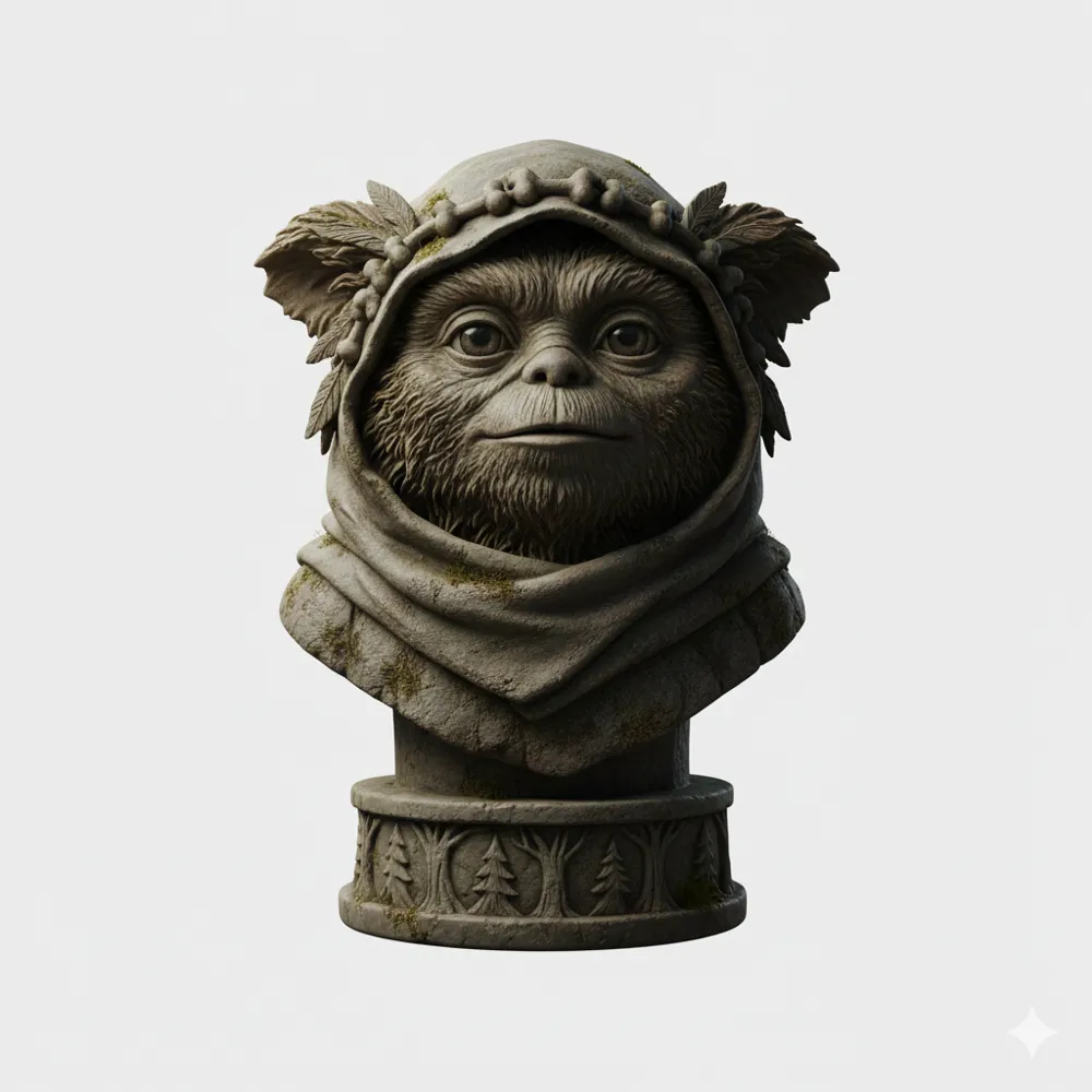 Ewok Bust – A Tribute to Star Wars - Free 3D Print Model - MakerWorld
