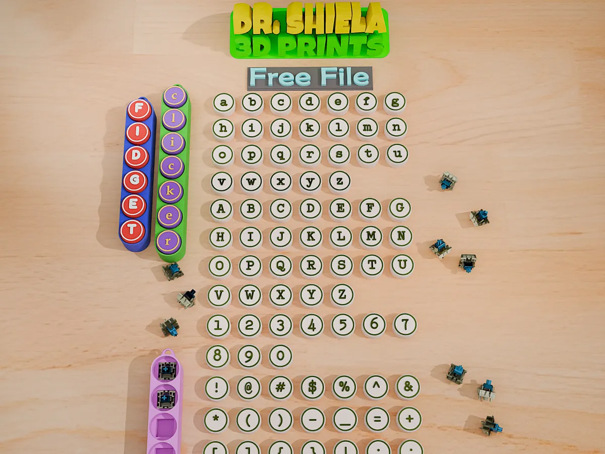 CLICKER FIDGET CON TASTO ROTONDO - FONT MACCHINA DA SCRIVERE da ...