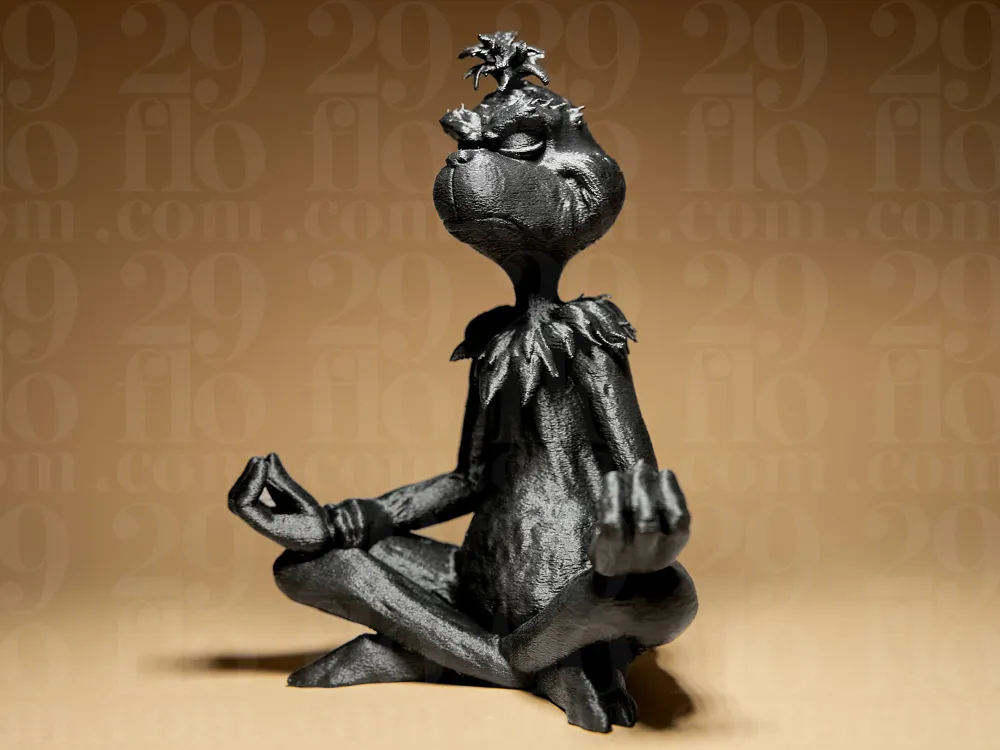 Meditating Grinch Figurine - Free 3D Print Model - MakerWorld