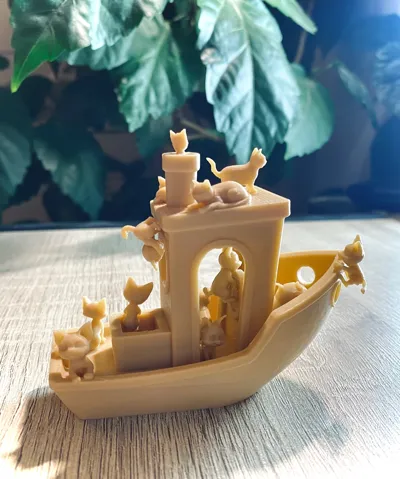 Crazy Cat Benchy by SettlersMakerWorld: Download Free 3D Models