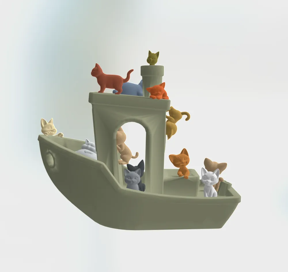 Crazy Cat Benchy by Settlers MakerWorld: Download Free 3D Models