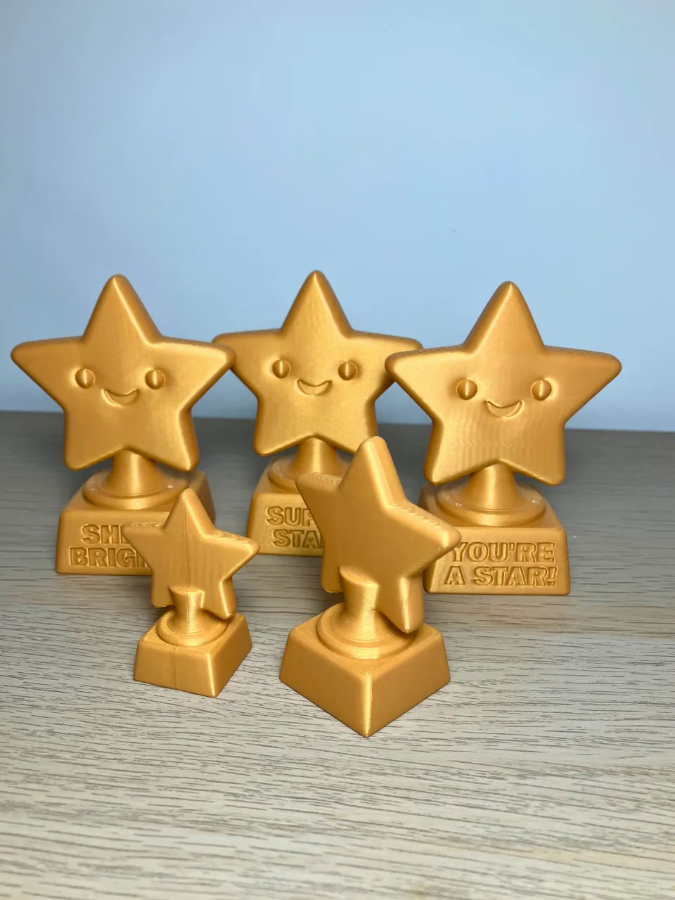 Cute Smiling Star Trophy – Gift of Encouragement - Free 3D Print Model ...