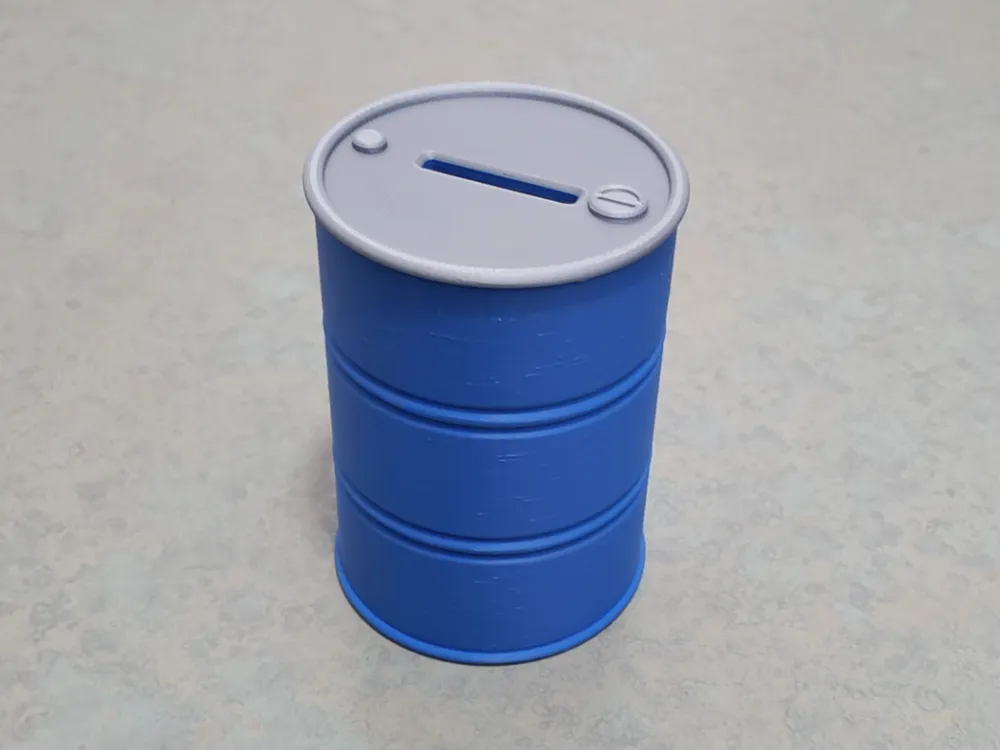 Oil Drum Barrel Container Bank - Free 3D Print Model - MakerWorld