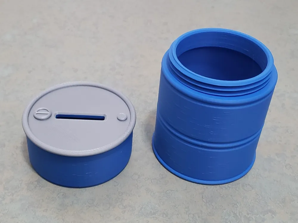 Oil Drum Barrel Container Bank - Free 3D Print Model - MakerWorld