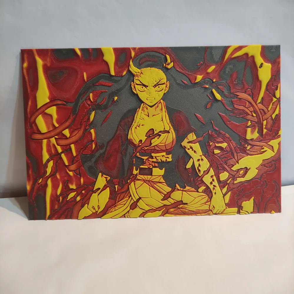 Nezuko Demon Form, Demon Slayer HueForge and AMS by Botaz19 - MakerWorld
