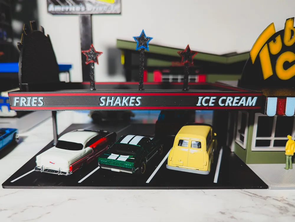 Tubby's Drive-In Model Set - 1:64 Scale - Free 3D Print Model - MakerWorld