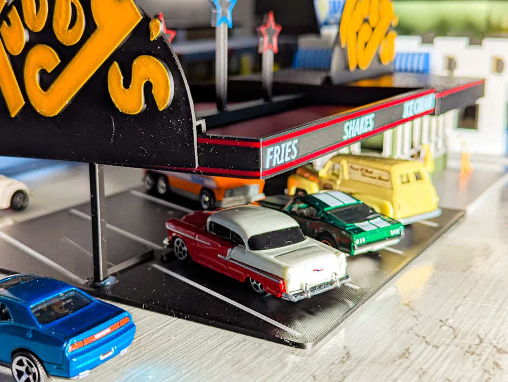 Tubby's Drive-In Model Set - 1:64 Scale by LAYRLAB MakerWorld: Download ...