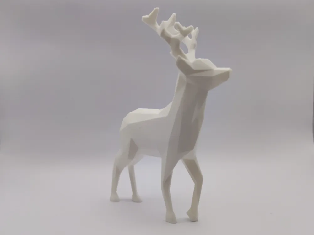 Low-Poly Reindeer [ + base ] - Free 3D Print Model - MakerWorld