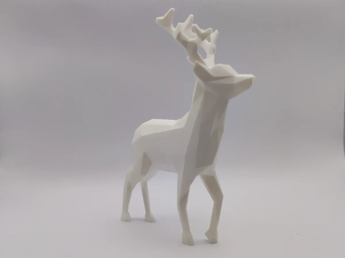 Low-Poly Reindeer [ + base ] - Free 3D Print Model - MakerWorld