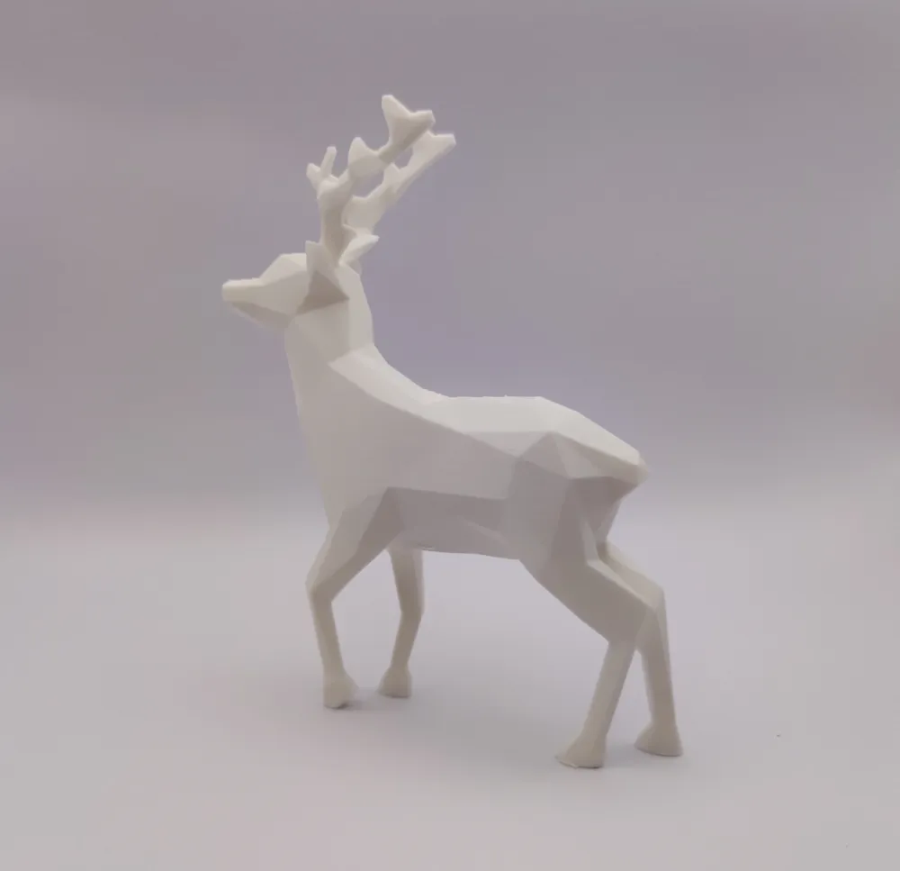 Low-Poly Reindeer [ + base ] - Free 3D Print Model - MakerWorld