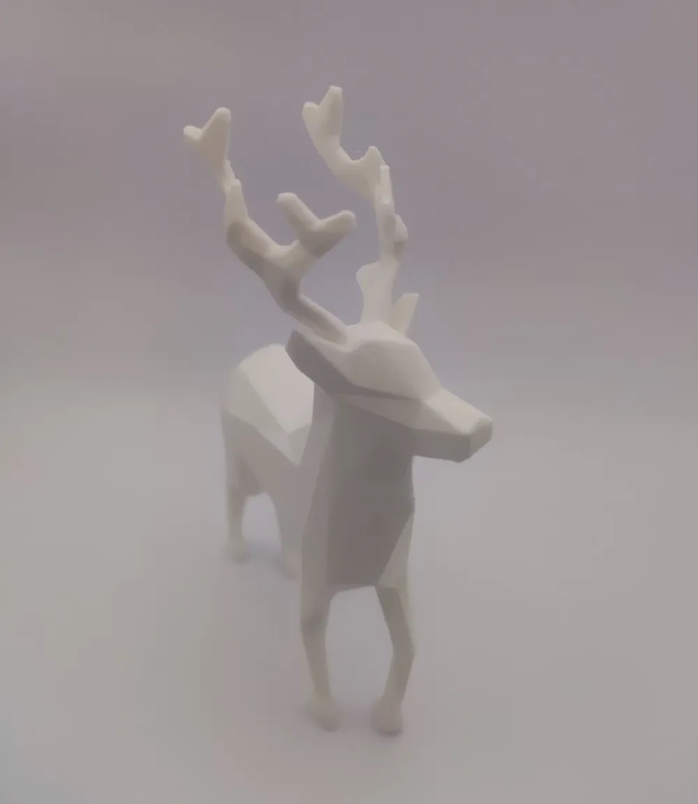 Low-Poly Reindeer [ + base ] - Free 3D Print Model - MakerWorld