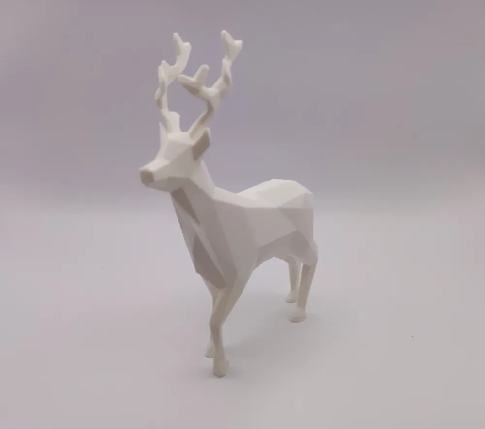 Low-Poly Reindeer [ + base ] - Free 3D Print Model - MakerWorld