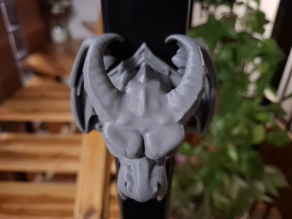Gargoyle Wall Sculpture – Wall Decor v2 - Free 3D Print Model - MakerWorld