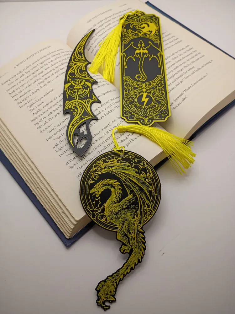 Fourth Wing - "Inspired" Bookmark Set - Free 3D Print Model - MakerWorld
