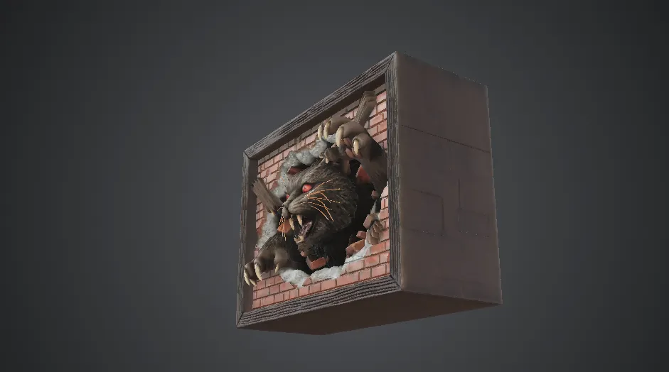 Book Nook Cat Monster - Free 3D Print Model - MakerWorld