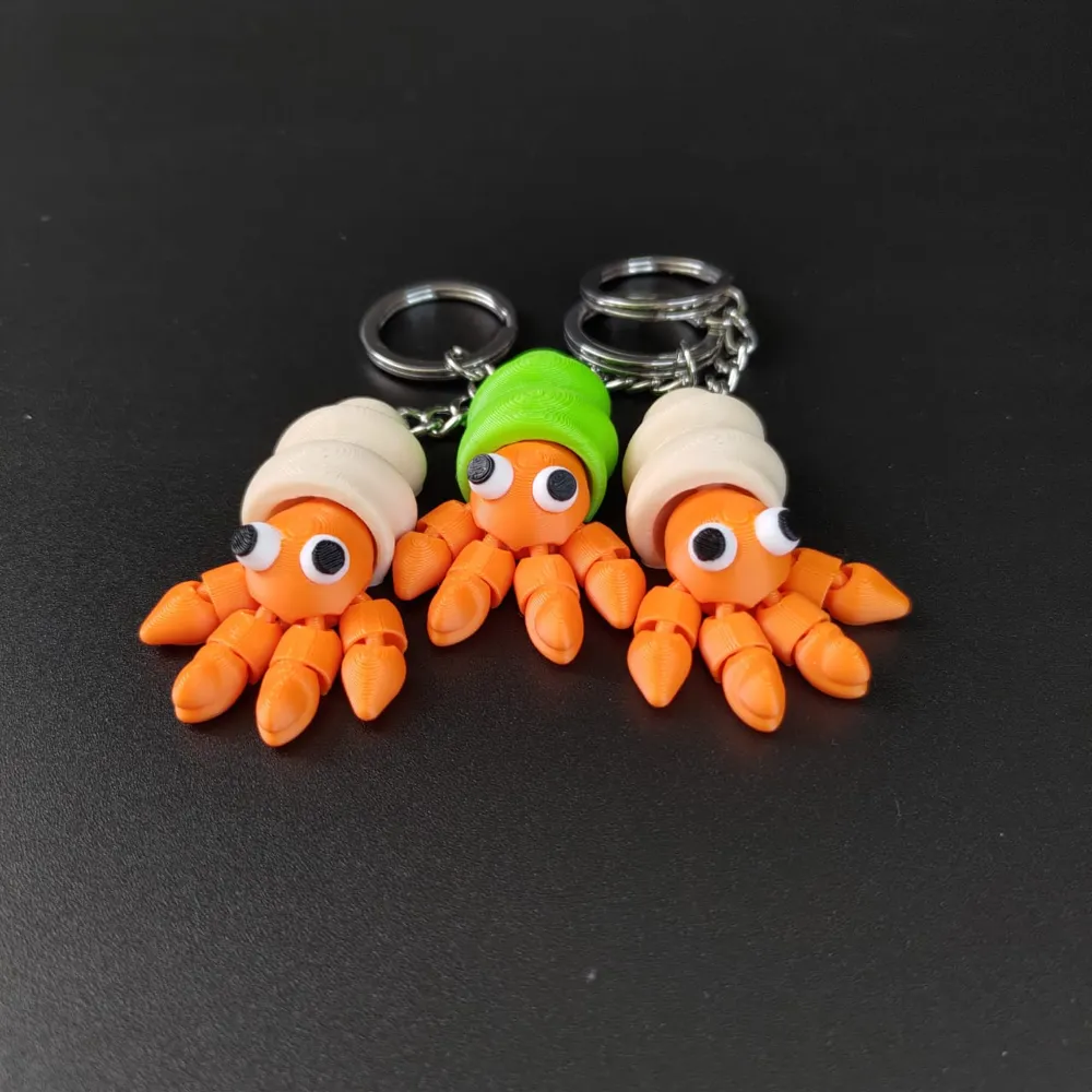 Flexi Cute Hermit Crab - Free 3D Print Model - MakerWorld