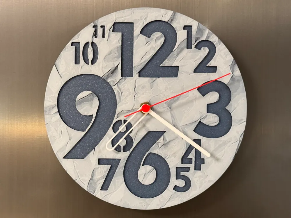 wall / desk clock crumpled paper by cP3D MakerWorld: Download Free 3D ...