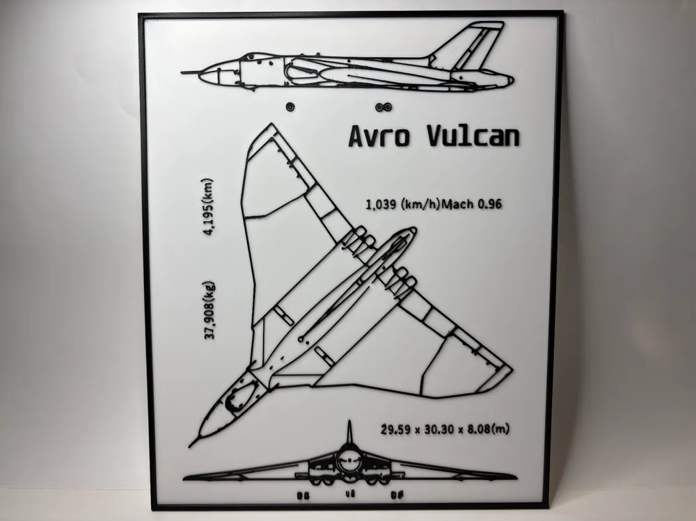 Avro Vulcan - Blueprint - Technical Drawing Remixed by PaperPlaneLab ...