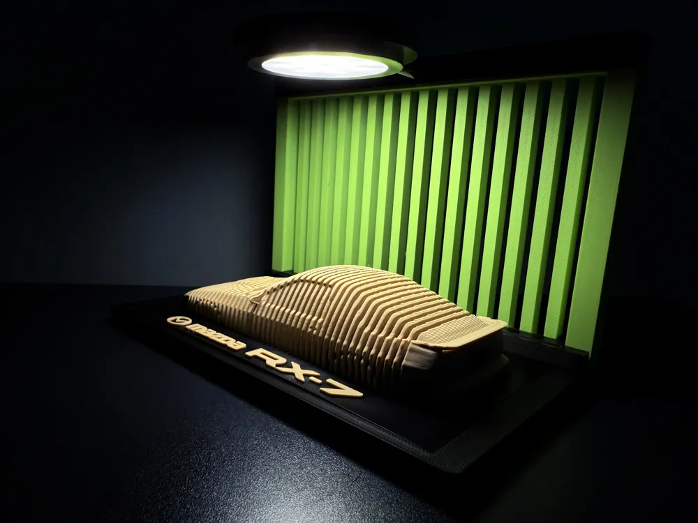 Mazda RX-7 (2nd Gen FC) - Layered Car art! - Free 3D Print Model ...