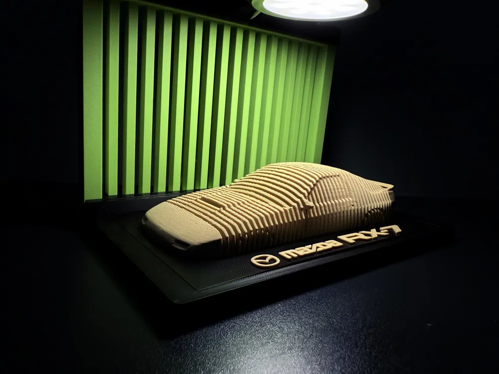 Mazda RX-7 (2nd Gen FC) - Layered Car art! - Free 3D Print Model ...