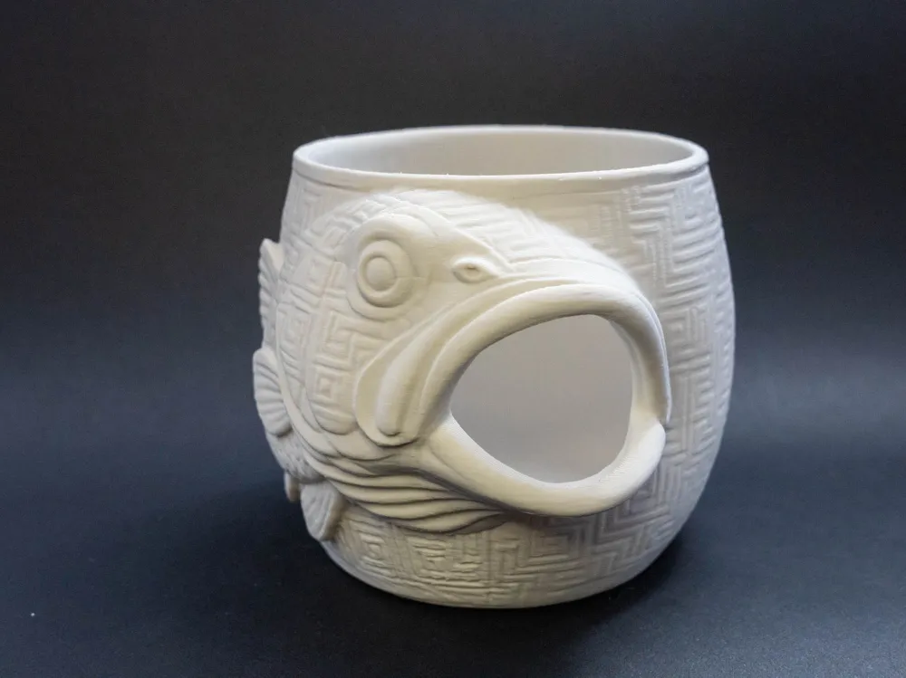 Bass fish Pen Holder Desk Organizer planter - Free 3D Print Model ...