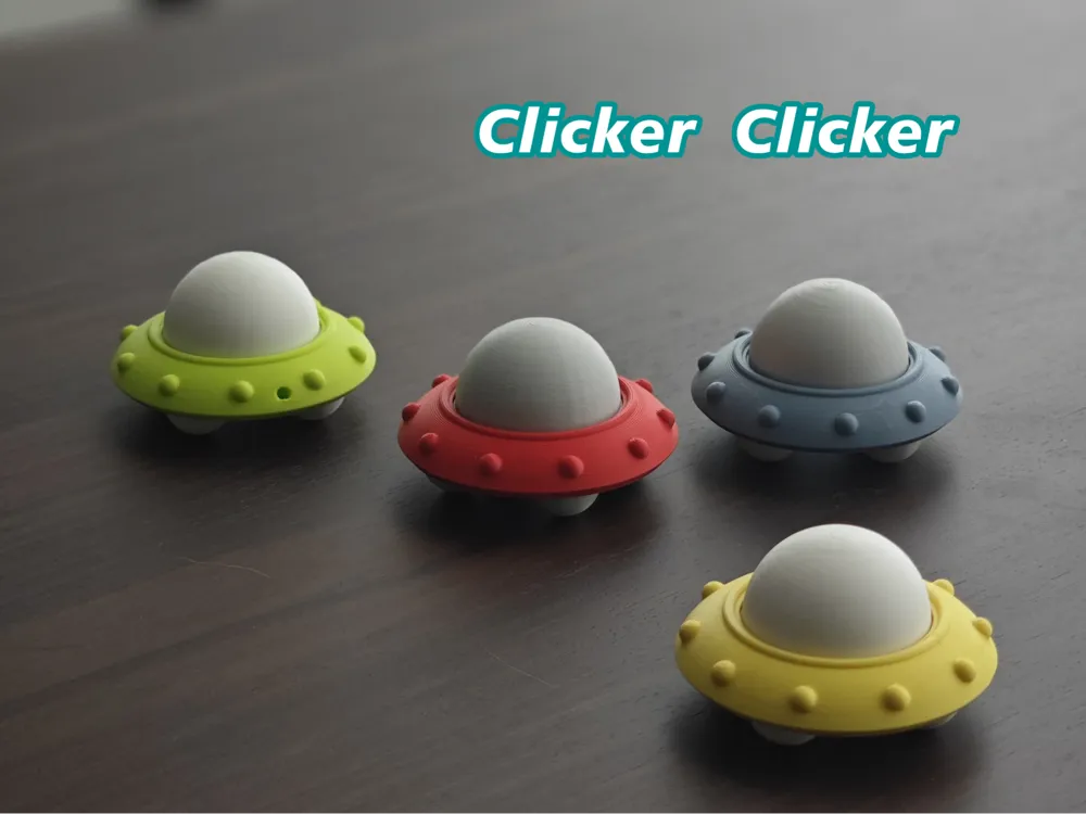 UFO Clicker Keychain - Free 3D Print Model - MakerWorld