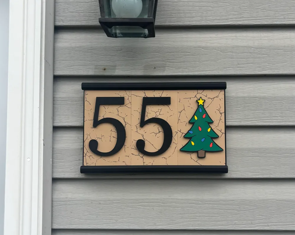 House Address Slotted Number Sign & Graphics by Man of Mystery Intl ...