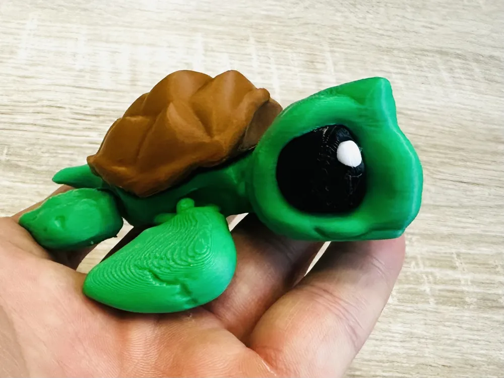 Cute small and big turtle (articulated) by 3Dcrabi MakerWorld: Download ...