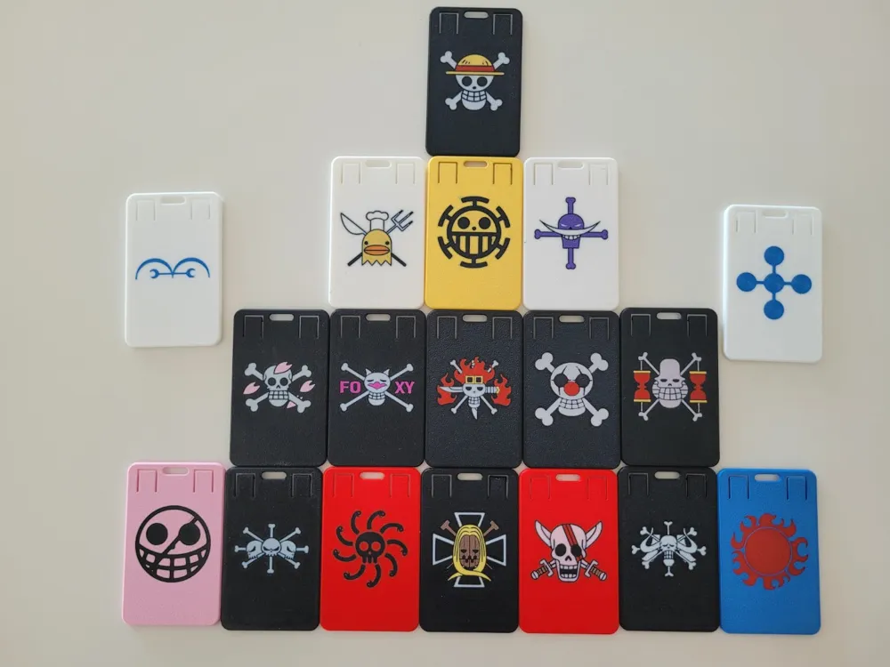 One Piece Jolly Roger Flag ID Card Badge Holder Remixed by Agent Harm ...