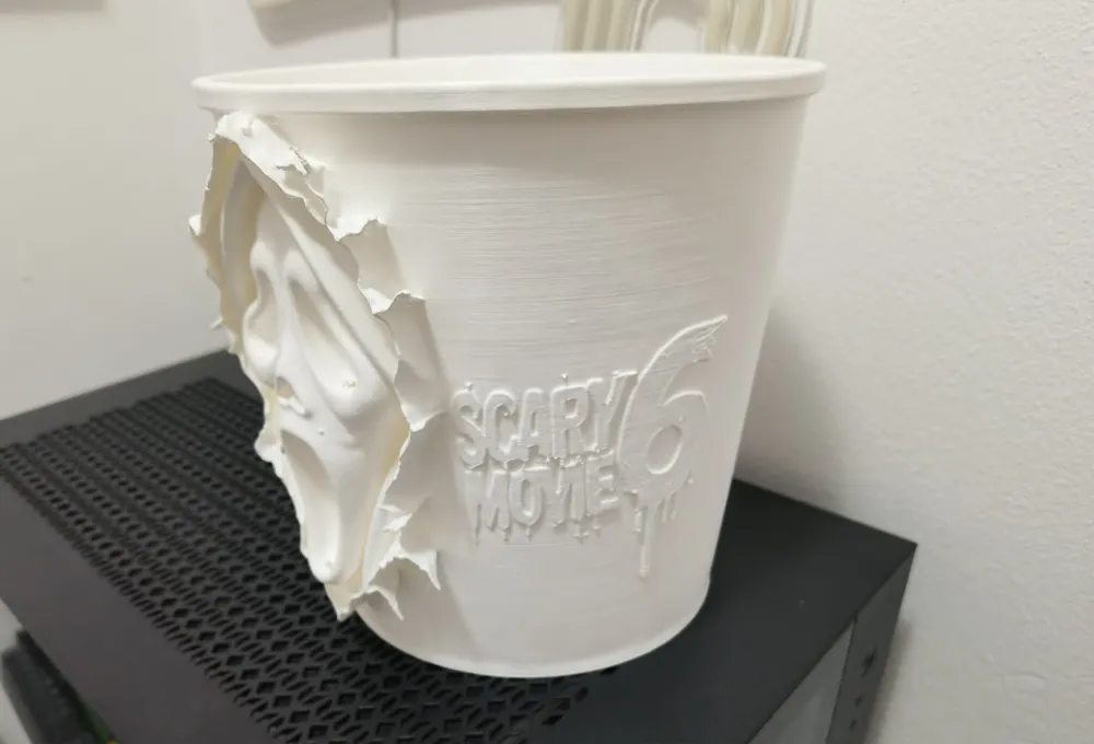 Scary Movie 6 Popcorn Bucket - Ghostface Edition - Free 3D Print Model ...