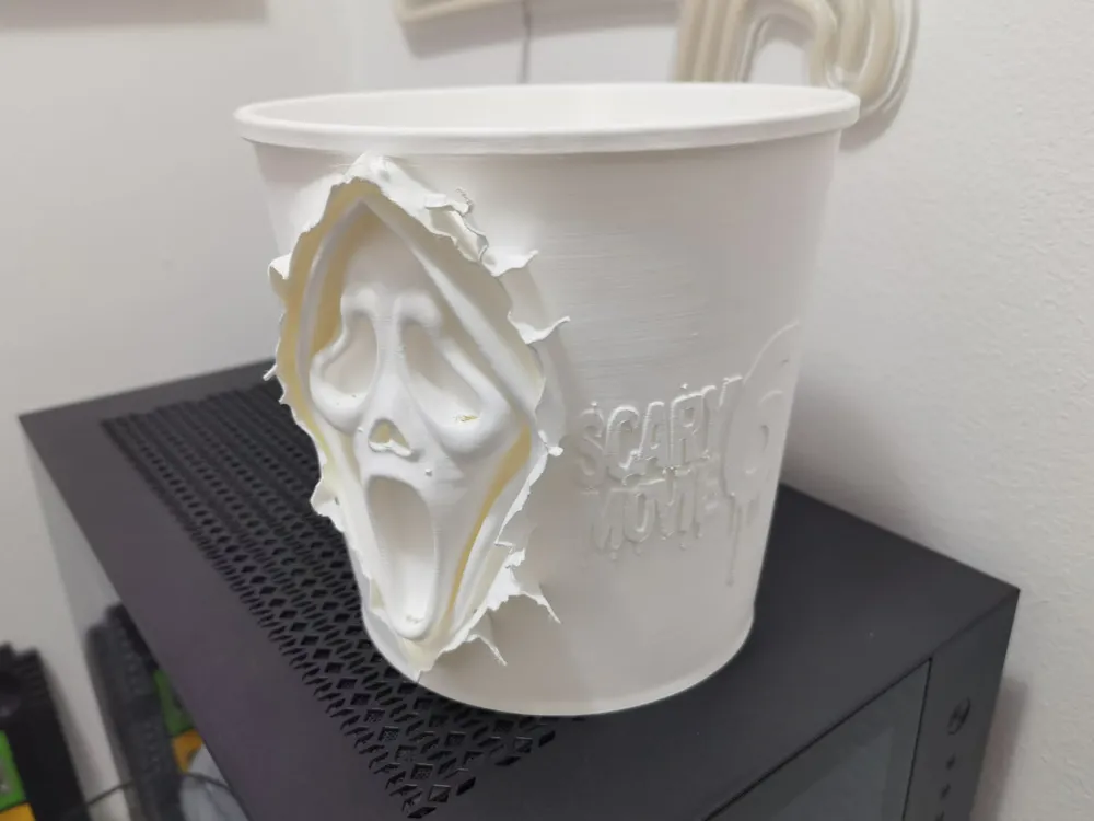 Scary Movie 6 Popcorn Bucket - Ghostface Edition - Free 3D Print Model ...