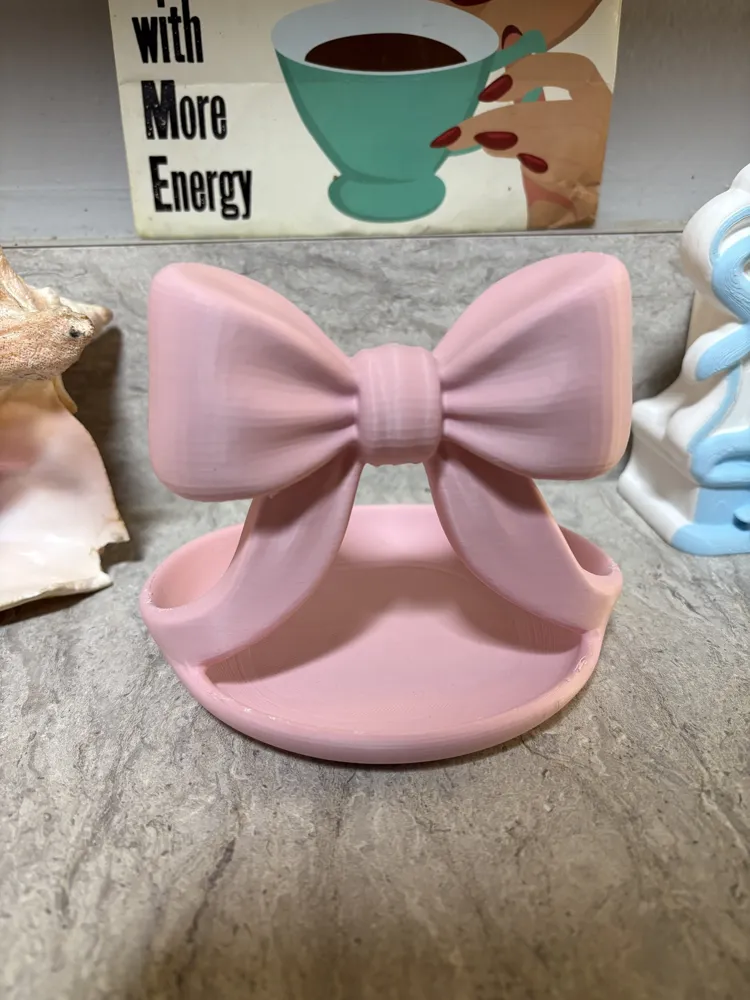Coquette Bow Jewelry Tray / Catch-all Bowl - Free 3D Print Model ...